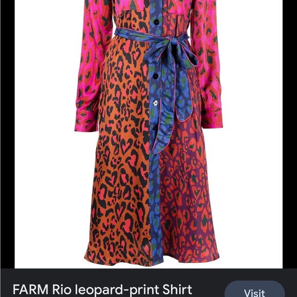 Anthropologie | Dresses | Anthropologie Farm Rio Leopard Mix Print ...